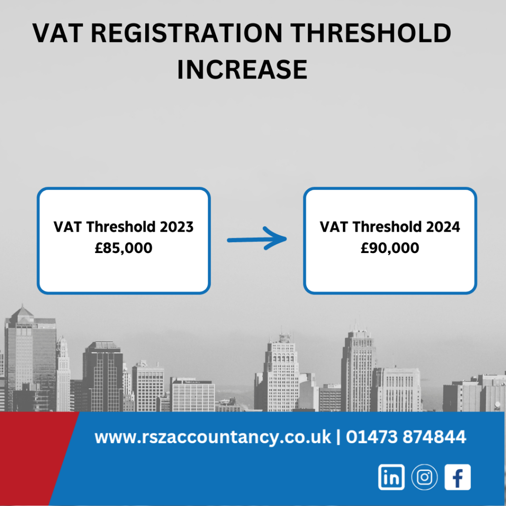 VAT registration threshold increase - RSZ Accountancy | Digital Specialists